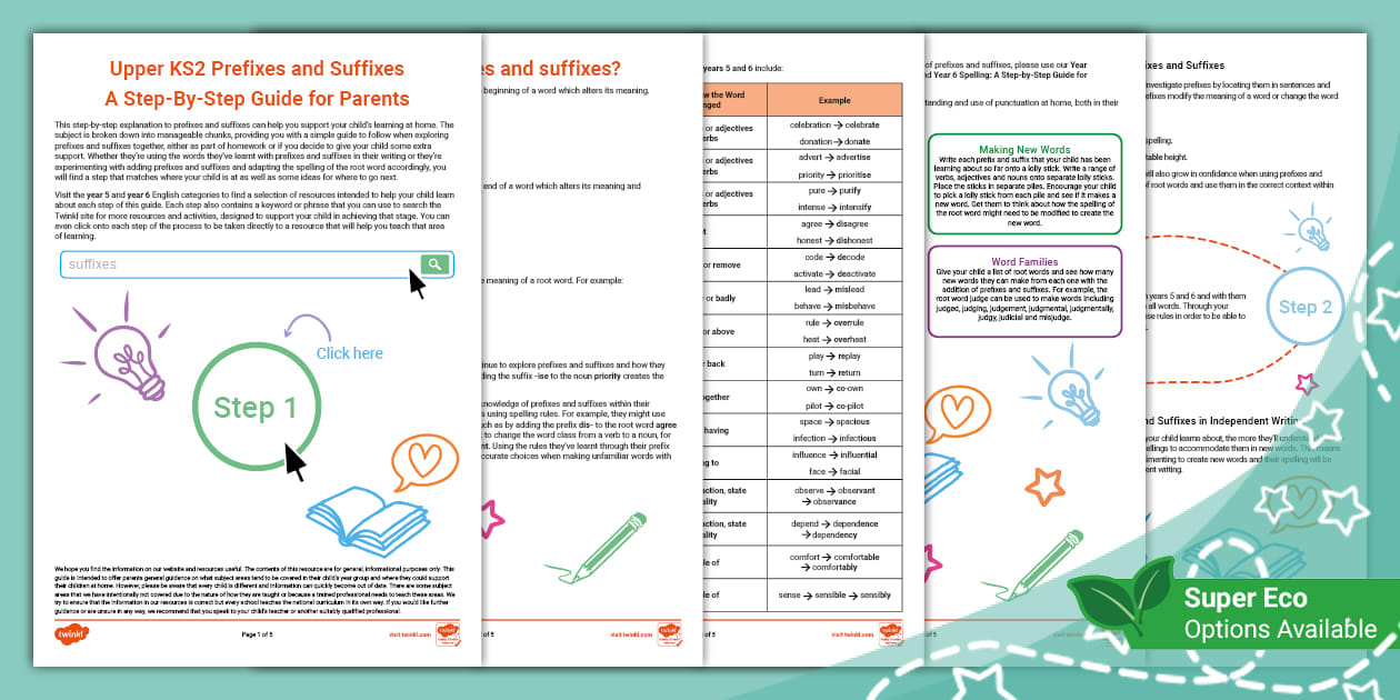 Upper KS2 Prefixes and Suffixes: A Step-By-Step Guide