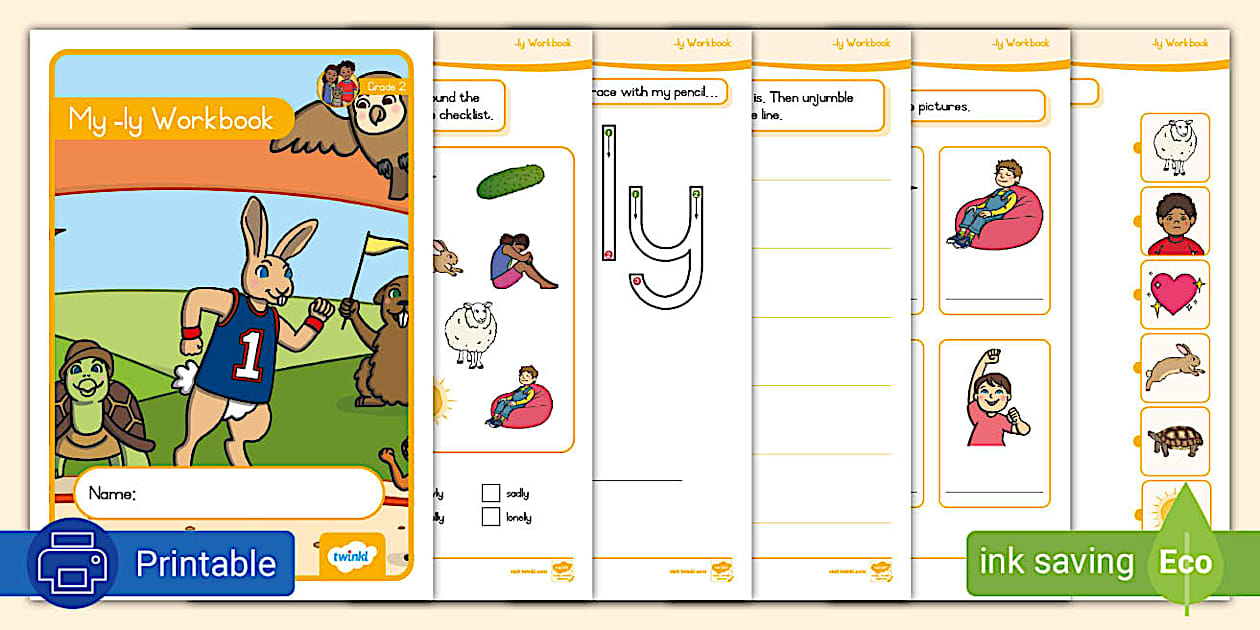 Grade 2 Phonics: -ly Workbook (teacher made) - Twinkl