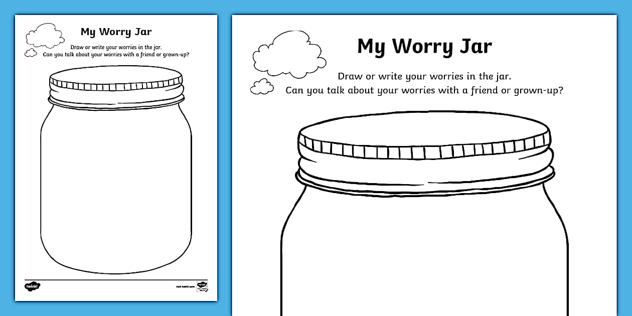 My Worry Jar Activity Sheet | Twinkl | EYFS | Emotions