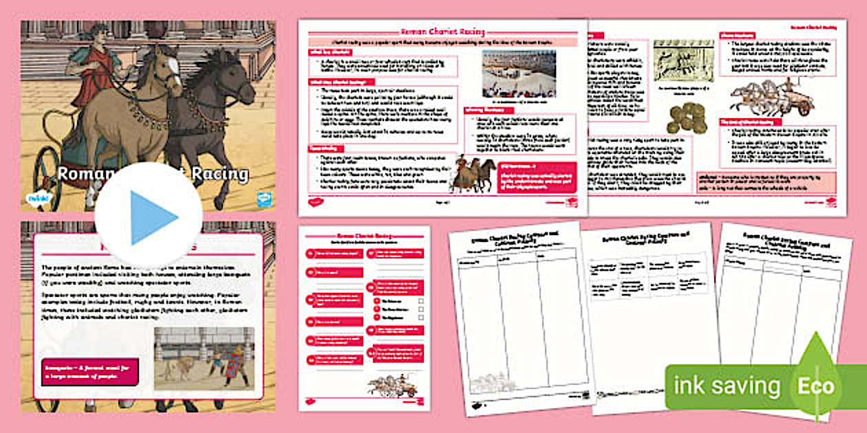 Roman Chariot Racing Teaching Pack (teacher made) - Twinkl