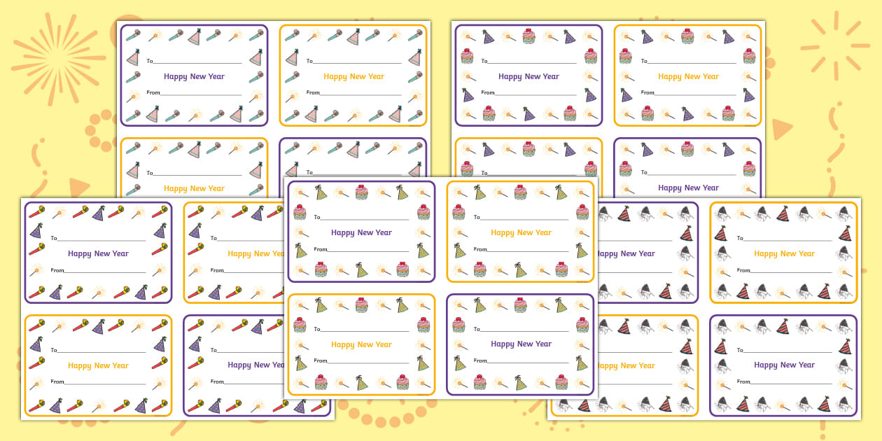 Happy New Year Card Inserts (teacher made) - Twinkl