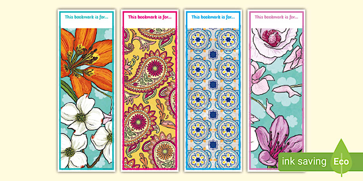 Editable Fancy Theme Bookmark To Print (teacher made)