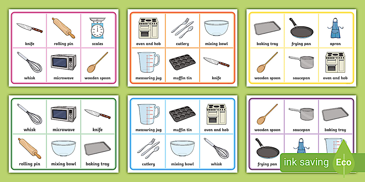 Cooking Bingo Game - Twinkl - KS1 (Teacher-Made) - Twinkl