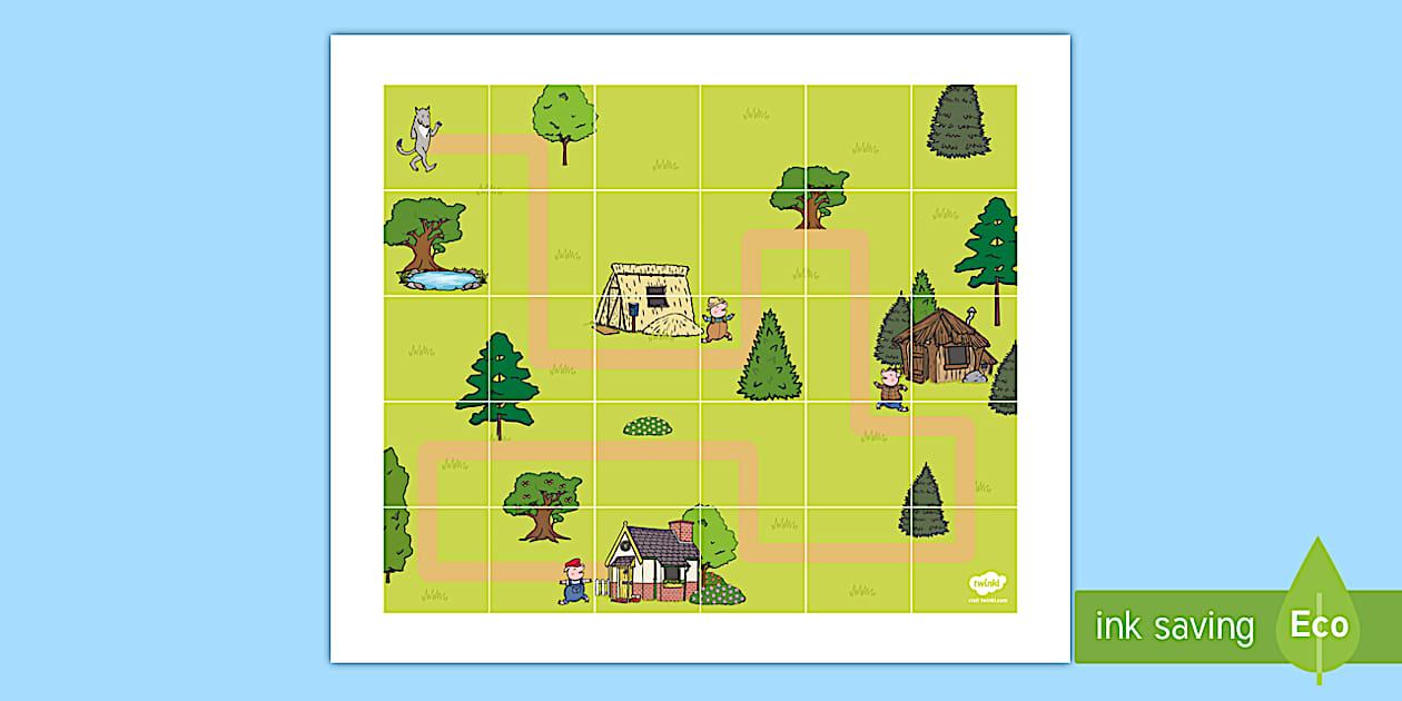 Three Little Pigs Bee-Bot Mat | EYLF Resources | Twinkl