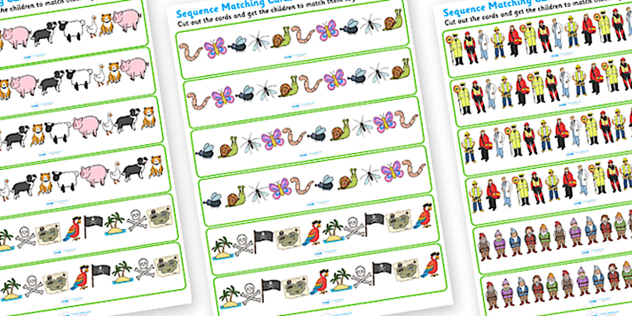 Sequence Matching Cards 5 Items (teacher made) - Twinkl