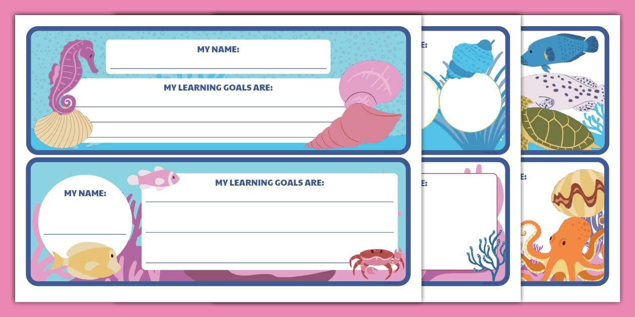 Great Barrier Reef Themed Learning Goal Cards (teacher made)