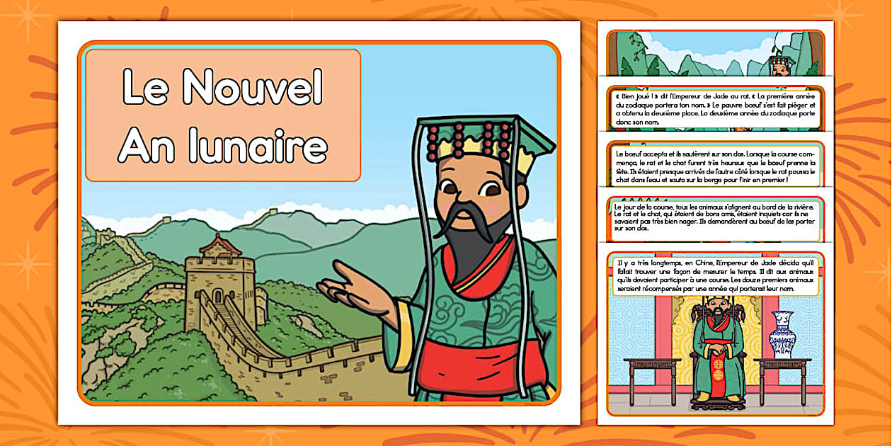 Lunar New Year French Story (teacher made) - Twinkl