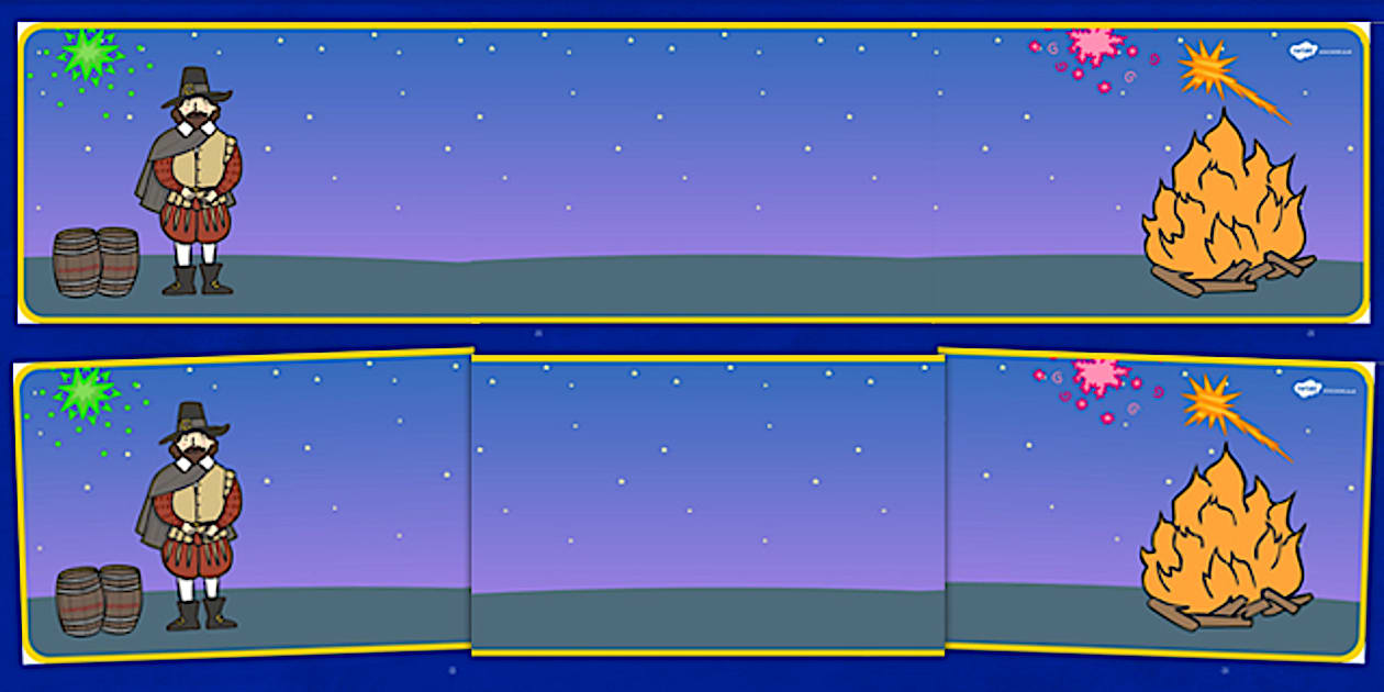 Bonfire Night Editable Banner for Publisher (teacher made)