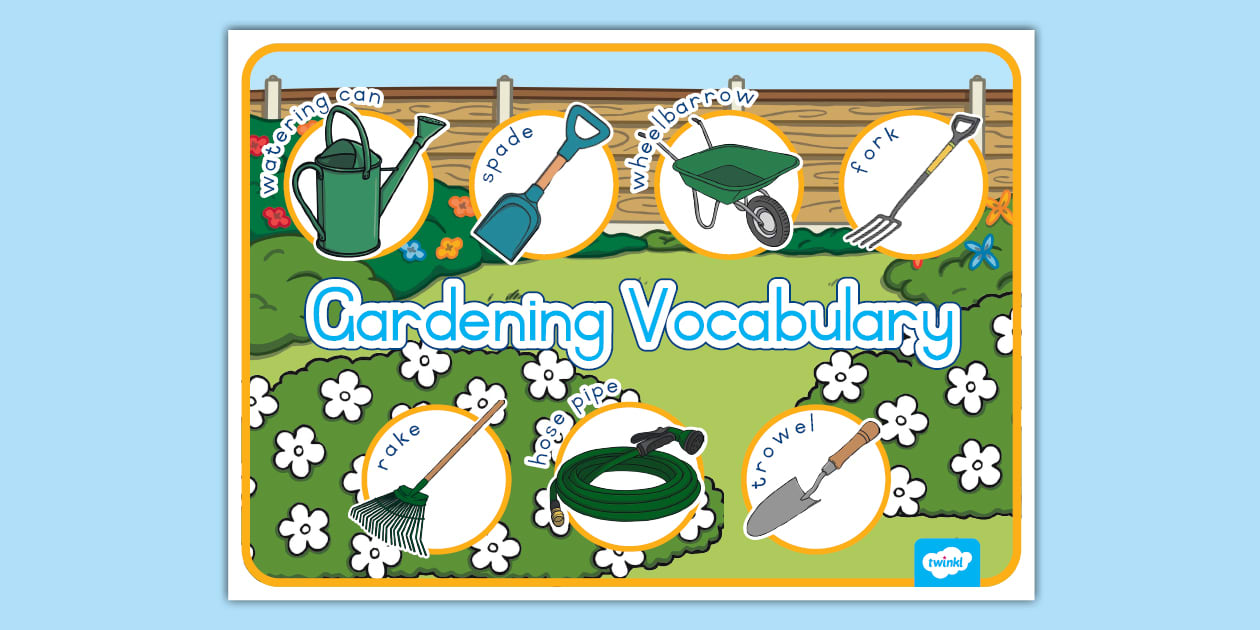 Gardening Vocabulary Display Poster (creat de profesori)