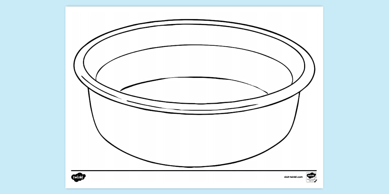 Basin of Water Colouring Sheet (professor feito) - Twinkl