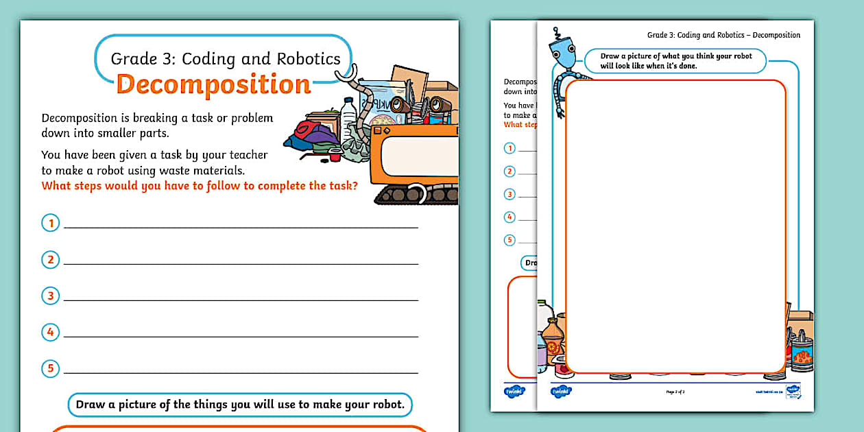 Grade 3: Robotics and Coding - Robot Decomposition - Twinkl Grade 3: Robotics and Coding - Robot Decomposition - Twinkl