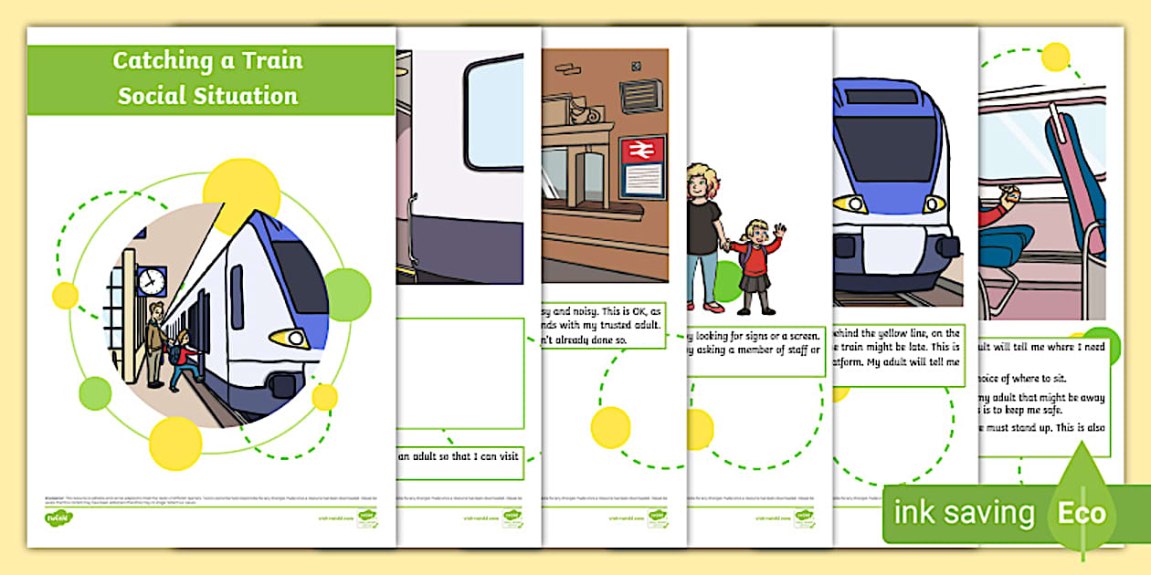 Younger Learners Catching a Train Social Situation - Twinkl