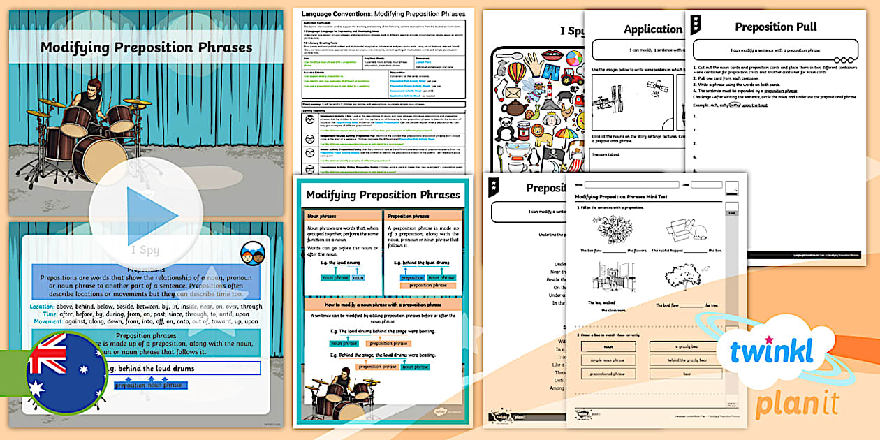 Year 4 Language Conventions Modifying Preposition Phrases Lesson