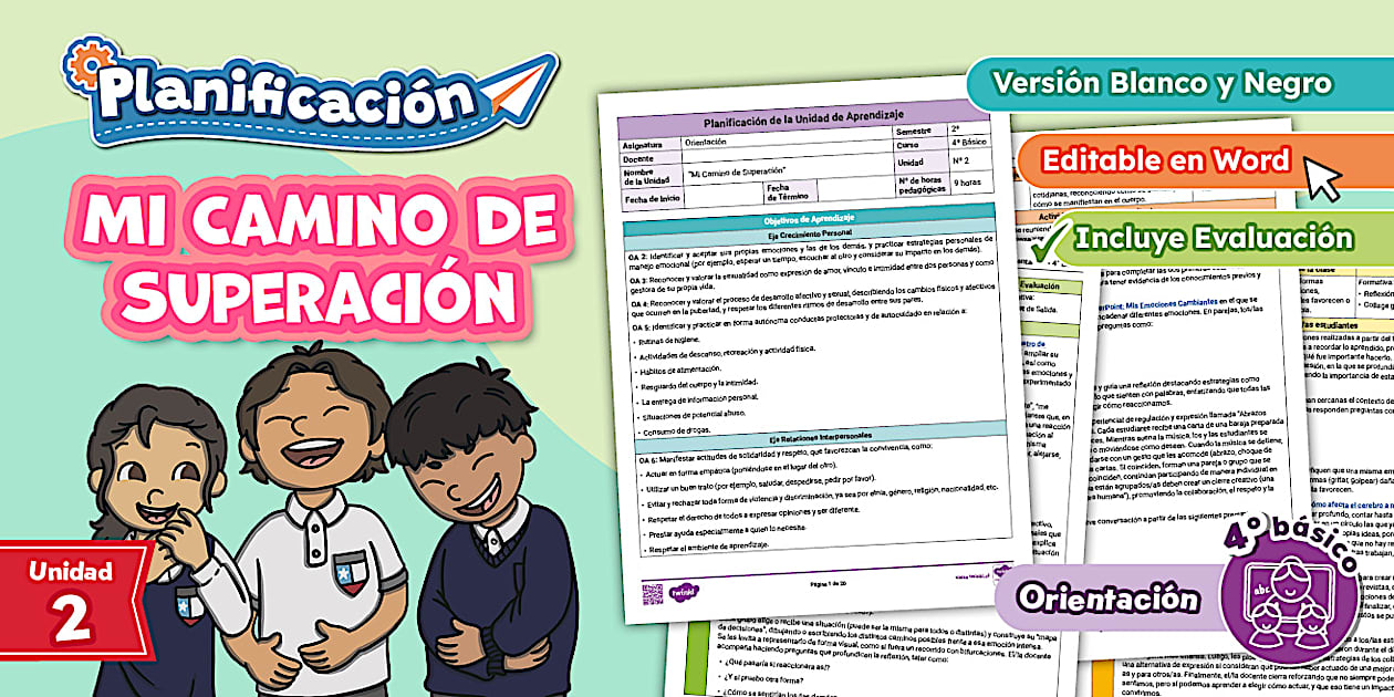 Planificación | 4° Básico | Orientación | Unidad 2