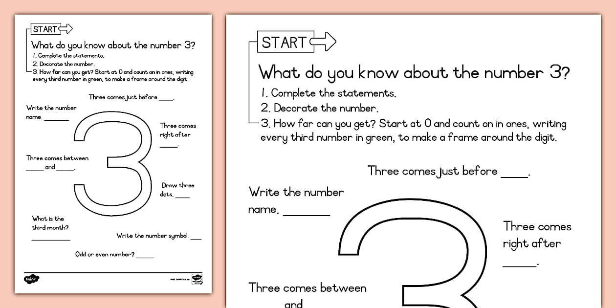 Grade 1 Maths: Mental Maths: Number Concept: No. 3 - Twinkl