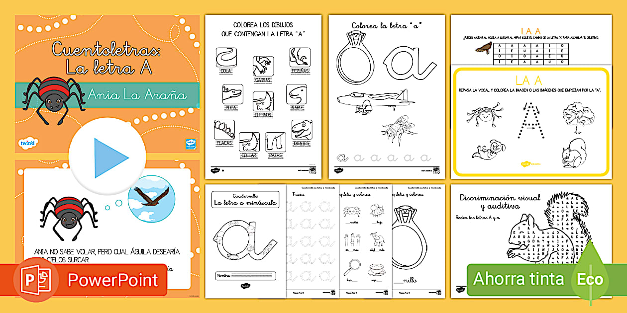 Pack cuentoletras: La letra A (teacher made) - Twinkl