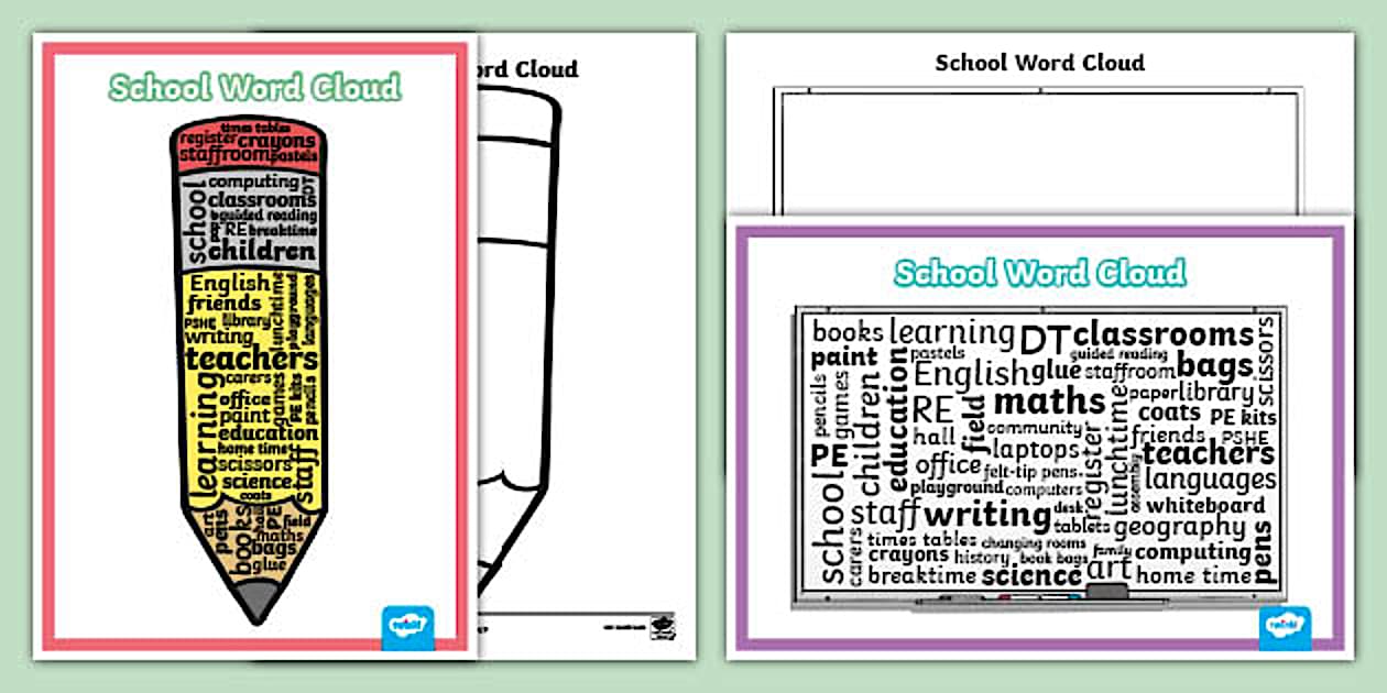 School Word Cloud (teacher made) - Twinkl