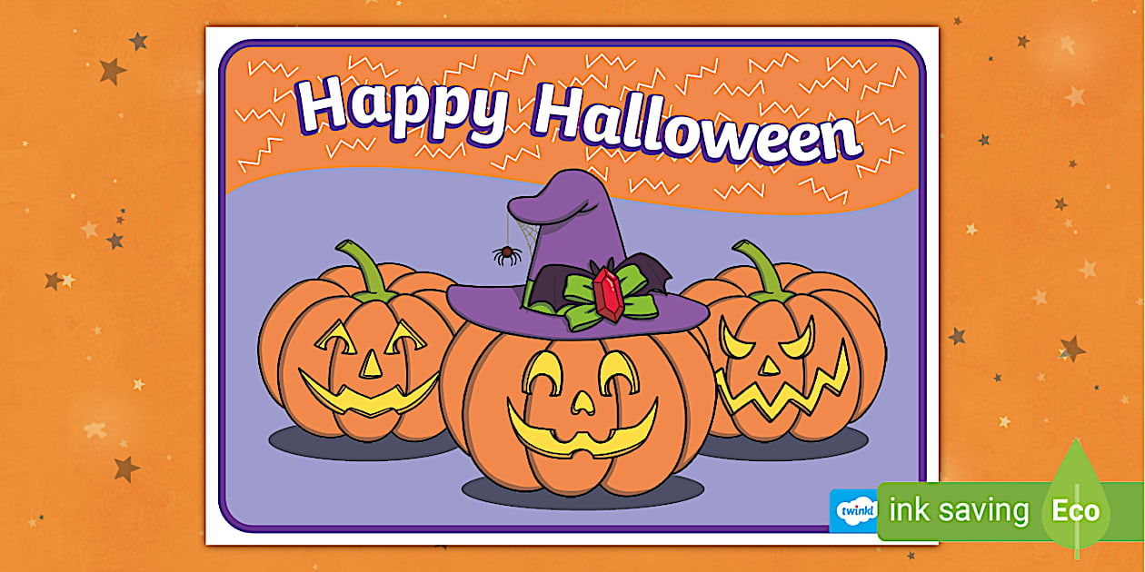 Halloween Pumpkin Coloured Display Poster | Twinkl Resources