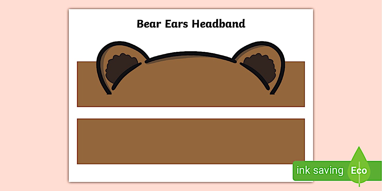 Bear Ears Headband (teacher made) - Twinkl