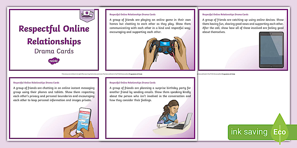 Respectful Online Relationships UKS2 Drama Cards