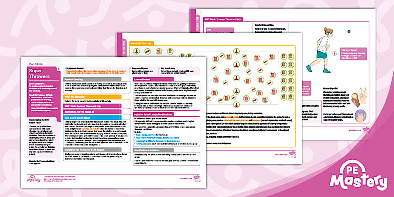 PE Mastery: Year 3 Ball Skills Lesson 6 - Super Throwers