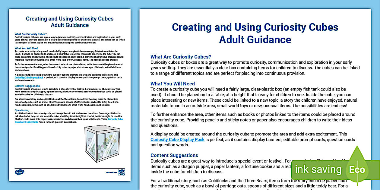👉 Creating and Using Curiosity Cubes | EYFS - Twinkl