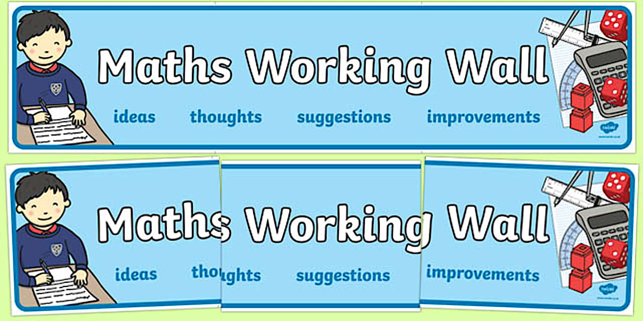 👉 Maths Working Wall Display Banner (teacher made)
