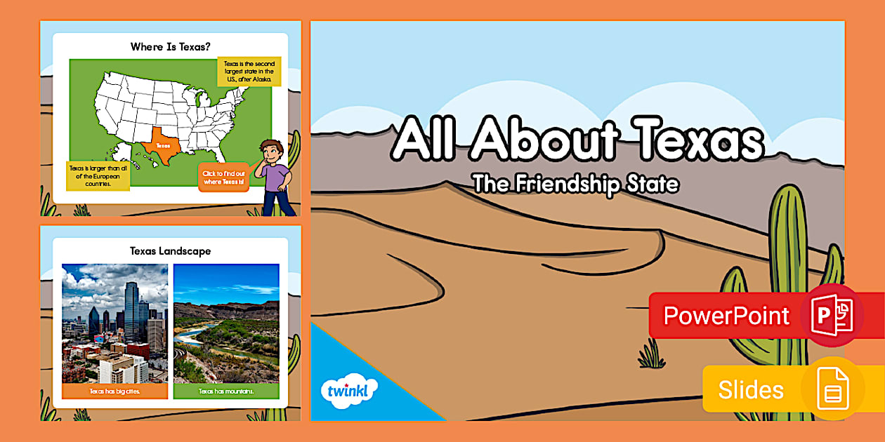 All About Texas PowerPoint & Google Slides (Teacher-Made)