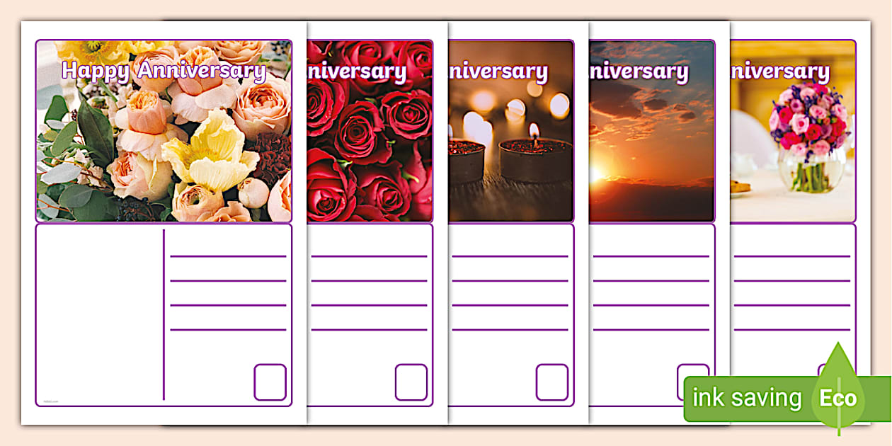 Anniversary Postcard (teacher made) - Twinkl