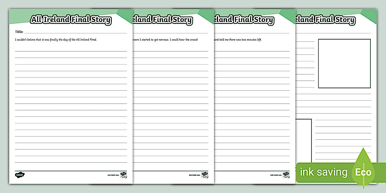 All Ireland Final Story Starters Senior Classes - Twinkl