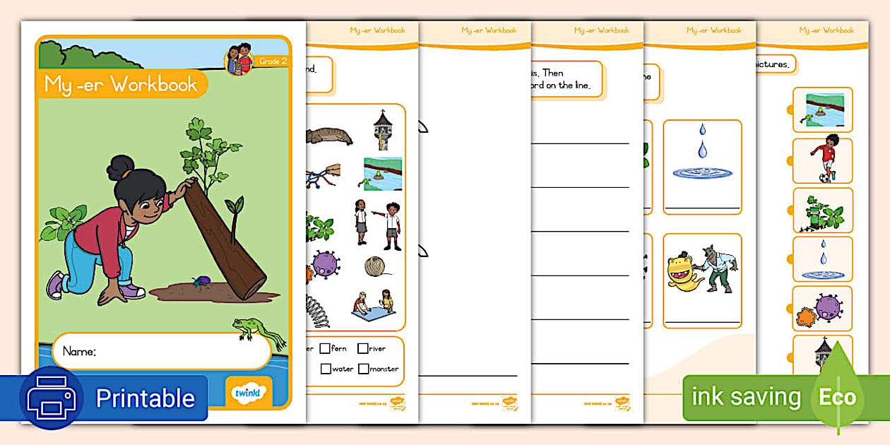 Grade 2 Phonics: -er Workbook (teacher made) - Twinkl