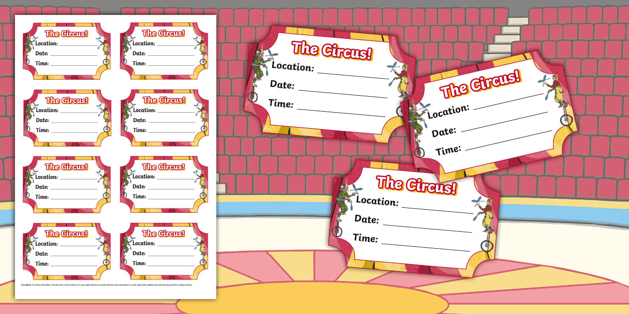 Circus Tickets - Twinkl Role Play Resources (Teacher-Made)