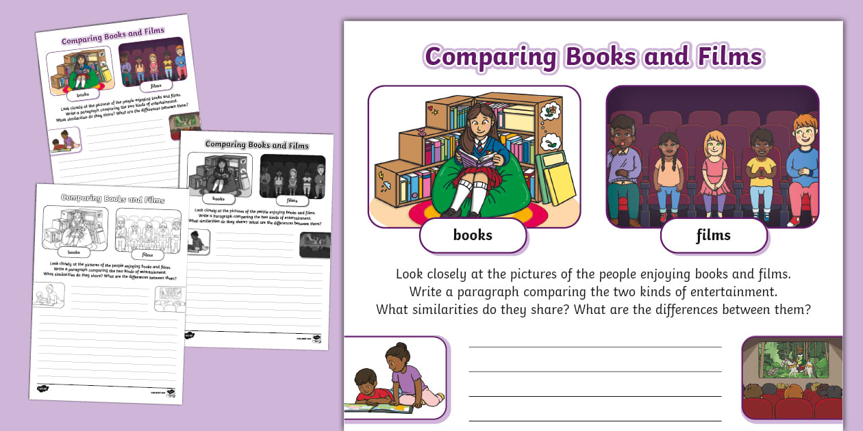 Comparing Books and Films Worksheet Twinkl (Teacher-Made)