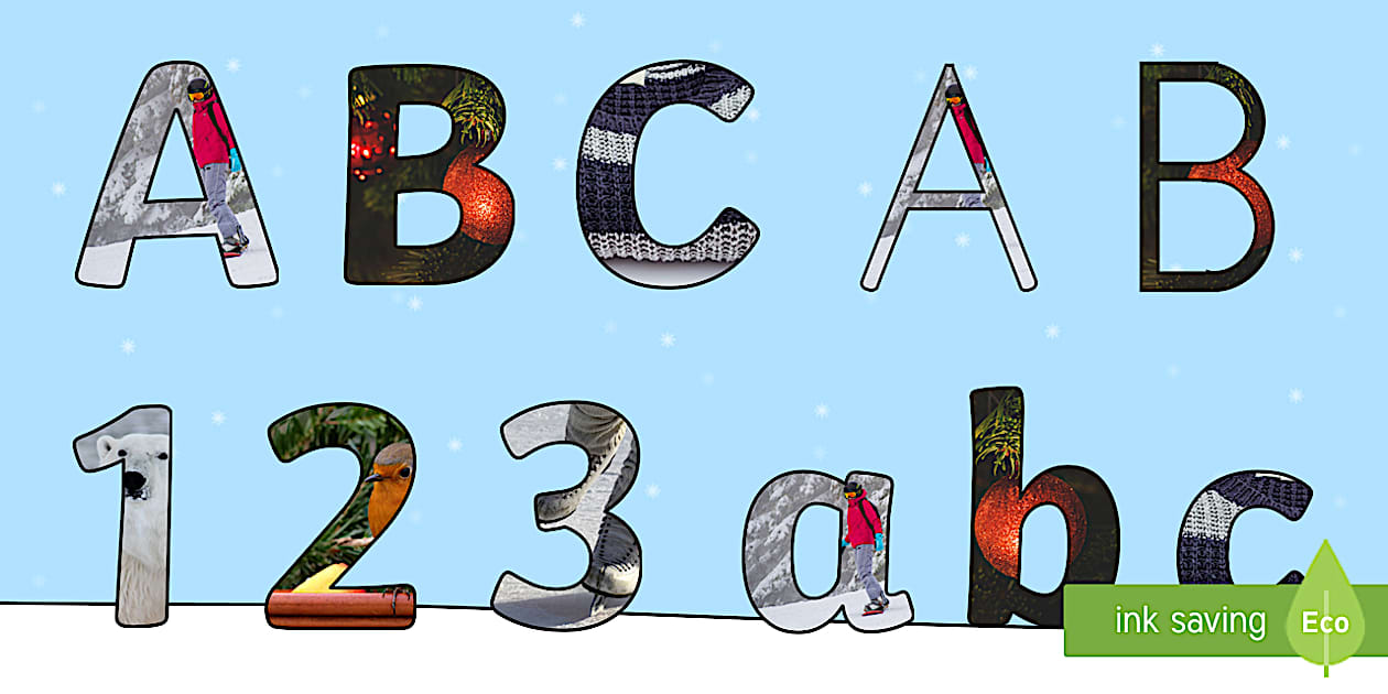 Letras de mural: El invierno (teacher made) - Twinkl