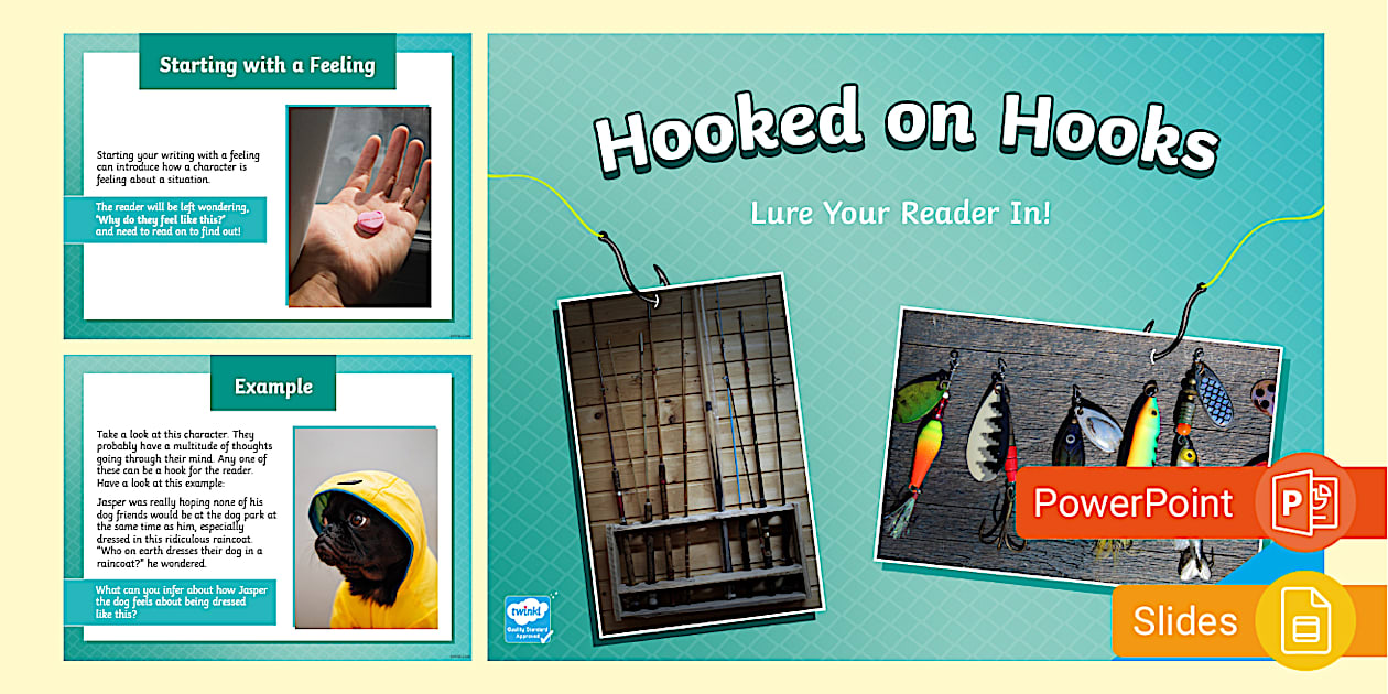 Hooked on Hooks - Writing PowerPoint - Twinkl
