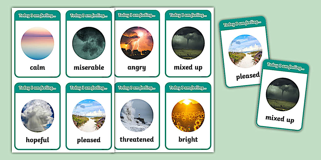 Today I Am Feeling... Weather Emotion Cards (Teacher-Made)