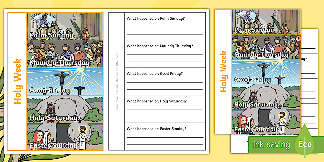 Editable Holy Week Flap Activity (teacher made) - Twinkl