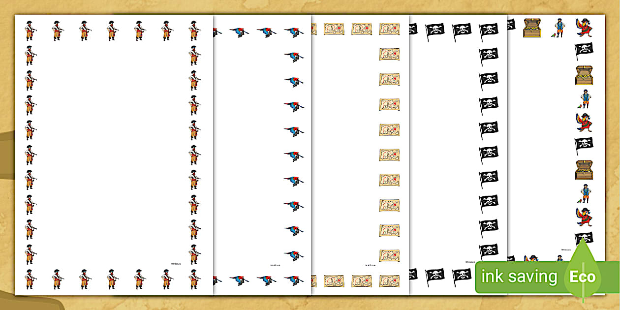 Pirates Page Border Images (teacher made) - Twinkl