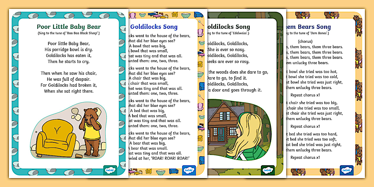 Goldilocks and the Three Bears Song Pack | Twinkl Teach