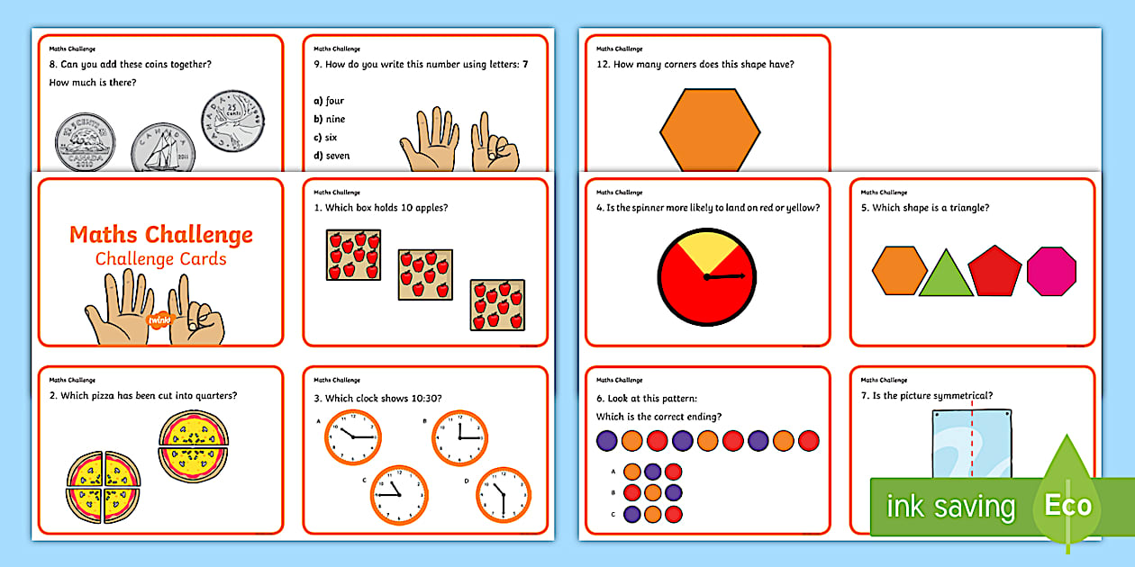 Grade 1 Math Challenge Cards | Twinkl Resources - Twinkl