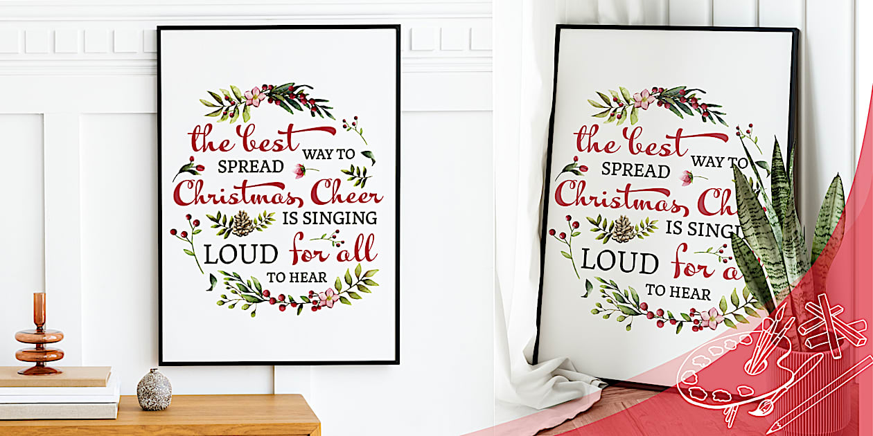 The Best Way to Spread Christmas Cheer Poster (teacher made)