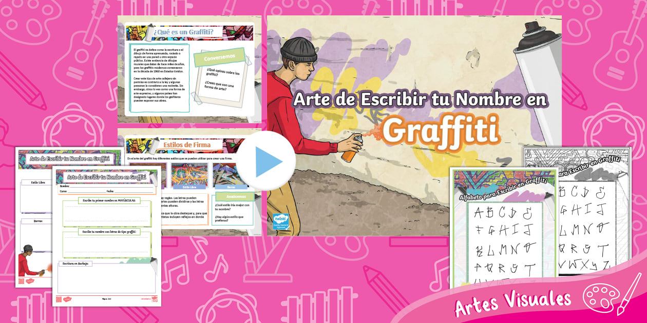 Pack | Escribir tu nombre en Graffiti | Artes Visuales