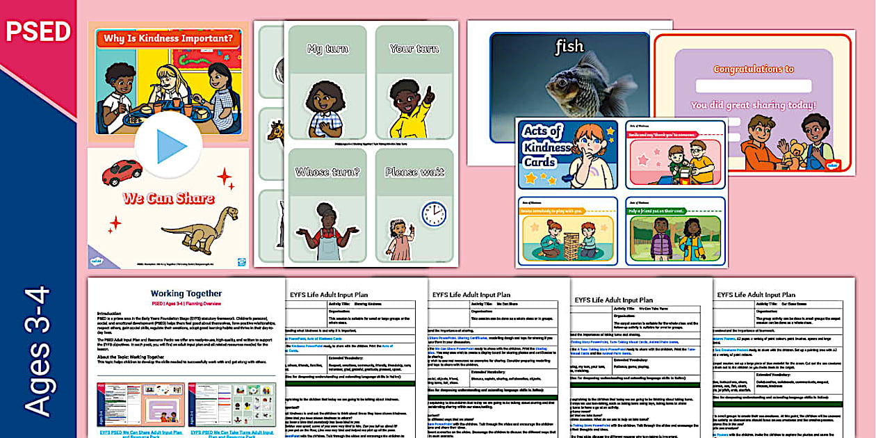 PSED Working Together Unit Pack Age 3-4 (teacher made)