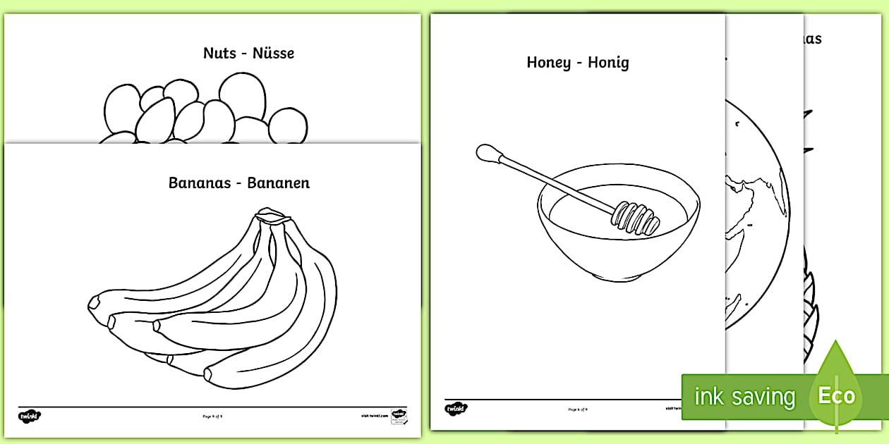 Fairtrade Colouring Pages English/German - EAL, german, Fairtrade Colouring