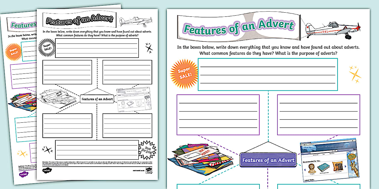 Features of an Advert Mind Map