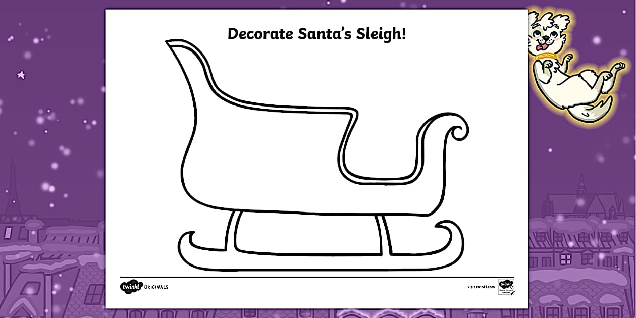 A Christmas Collar: Decorate Santa's Sleigh Worksheet