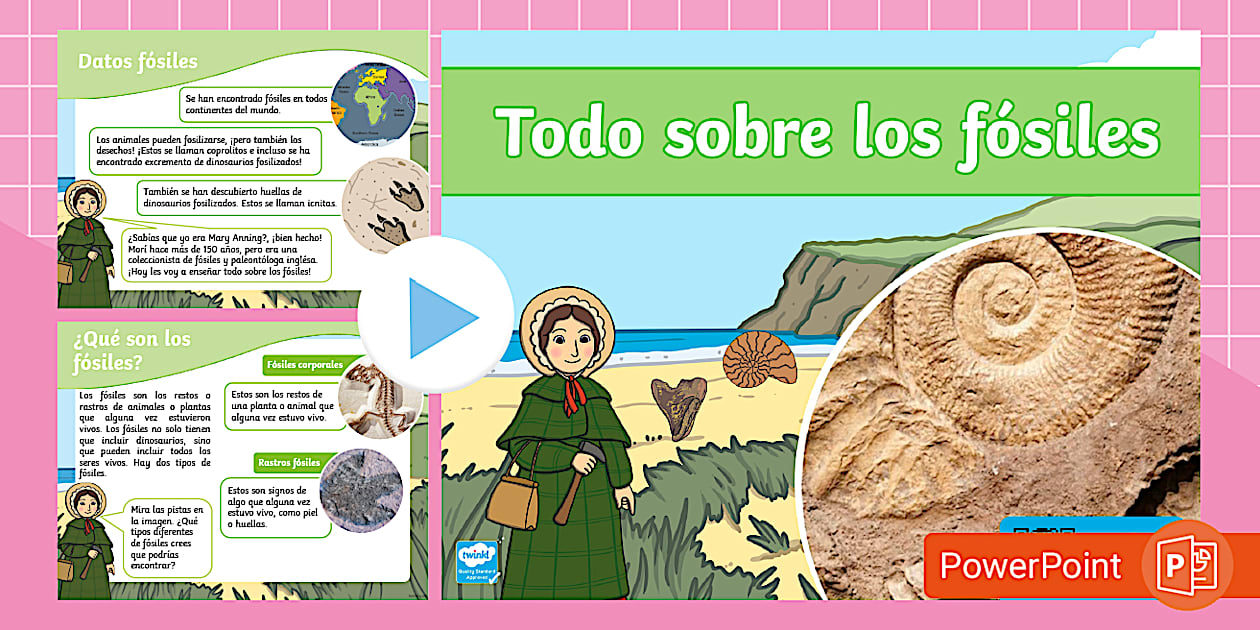 PowerPoint: Todo sobre los fósiles (teacher made) - Twinkl