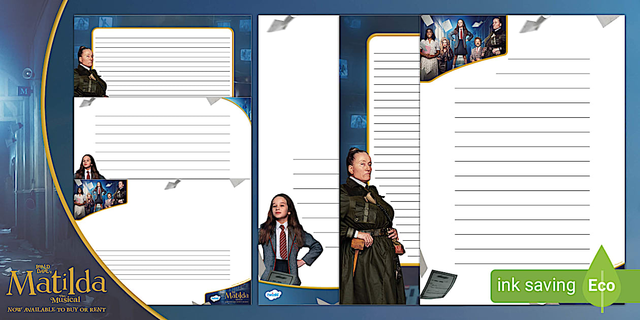 FREE! - Matilda Template | Roald Dahl’s Matilda The Musical | Twinkl