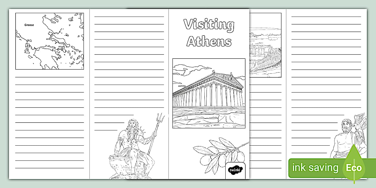 Athens Travel Leaflet Template | KS2 Geography - Twinkl