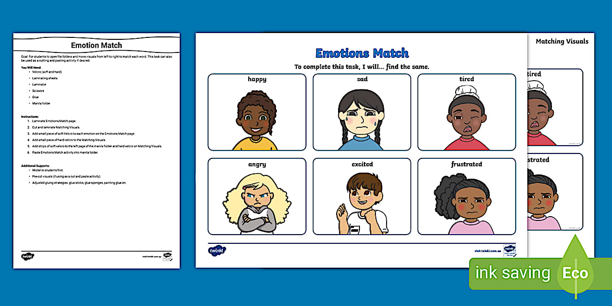 Emotions Matching Activity - SEN Resources